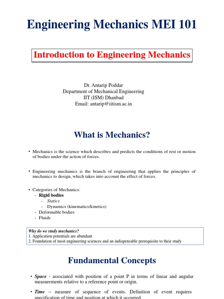 Introduction to Engineering Mechanics | PDF | Force | Mechanics