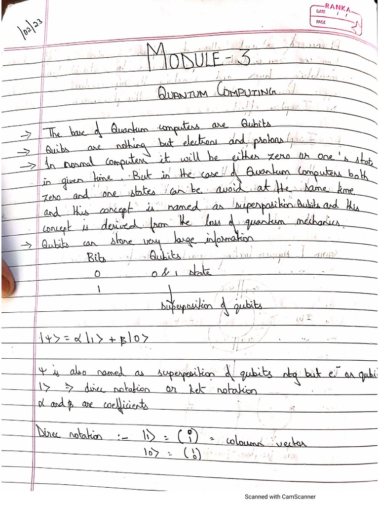 Quantum Computing Notes | PDF