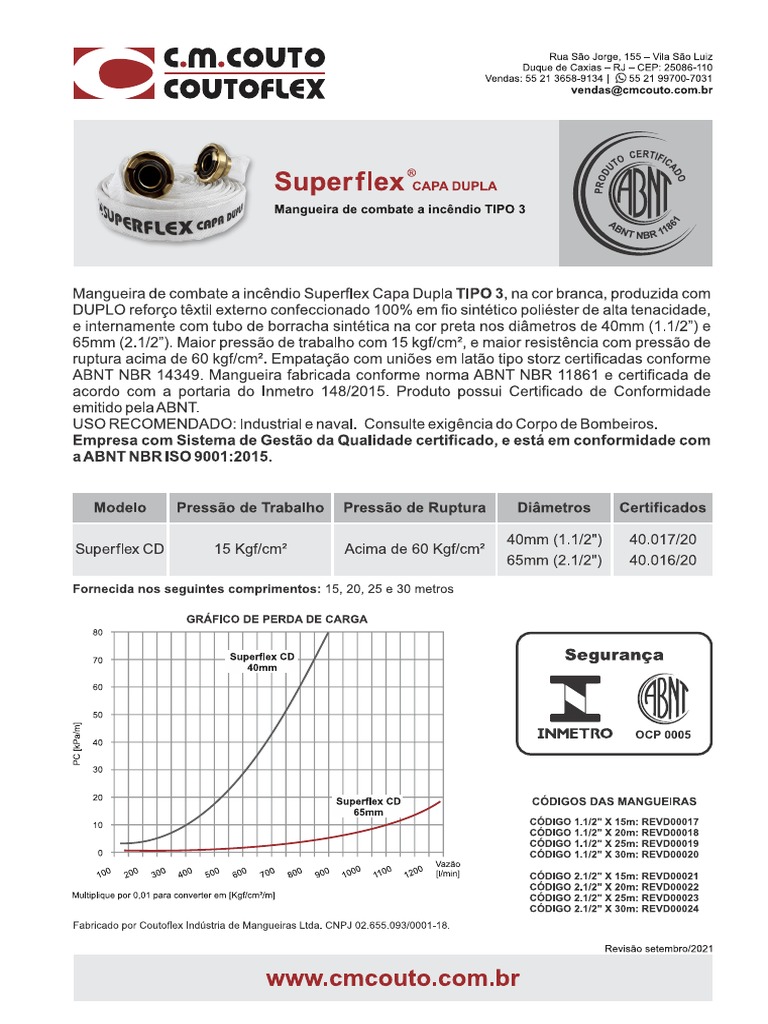 3- Ficha Técnica superflex-capa-dupla-tipo3 - setembro 2021.pdf | PDF