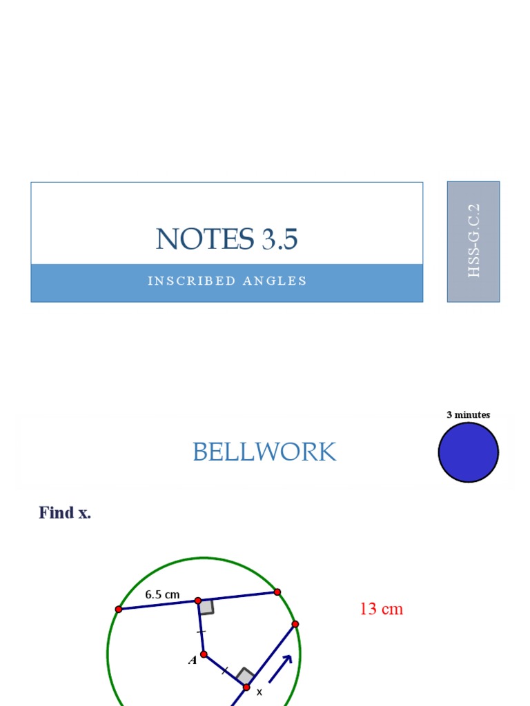 3 5-+Inscribed+Angles+PPT | PDF | Angle | Circle
