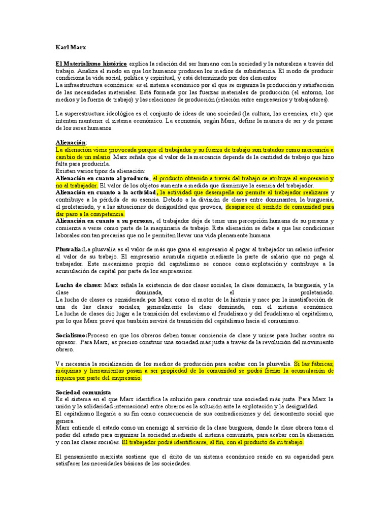 Material | PDF | La teoría de la alienación de Marx | Karl Marx