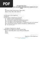Draft RTI Application Format | PDF