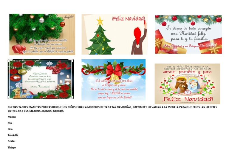 Tarjetas Navideñas | PDF