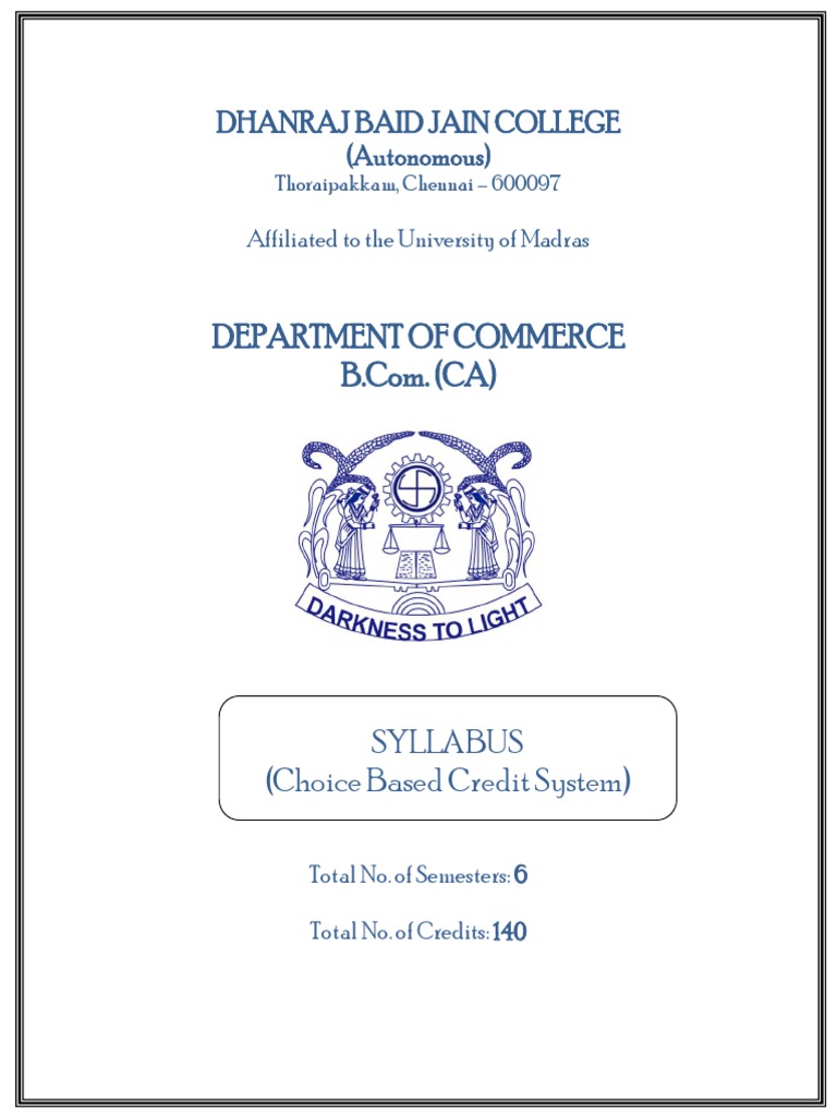 Syllabus for B.Com (CA) Program: Semester-wise Course Structure and ...