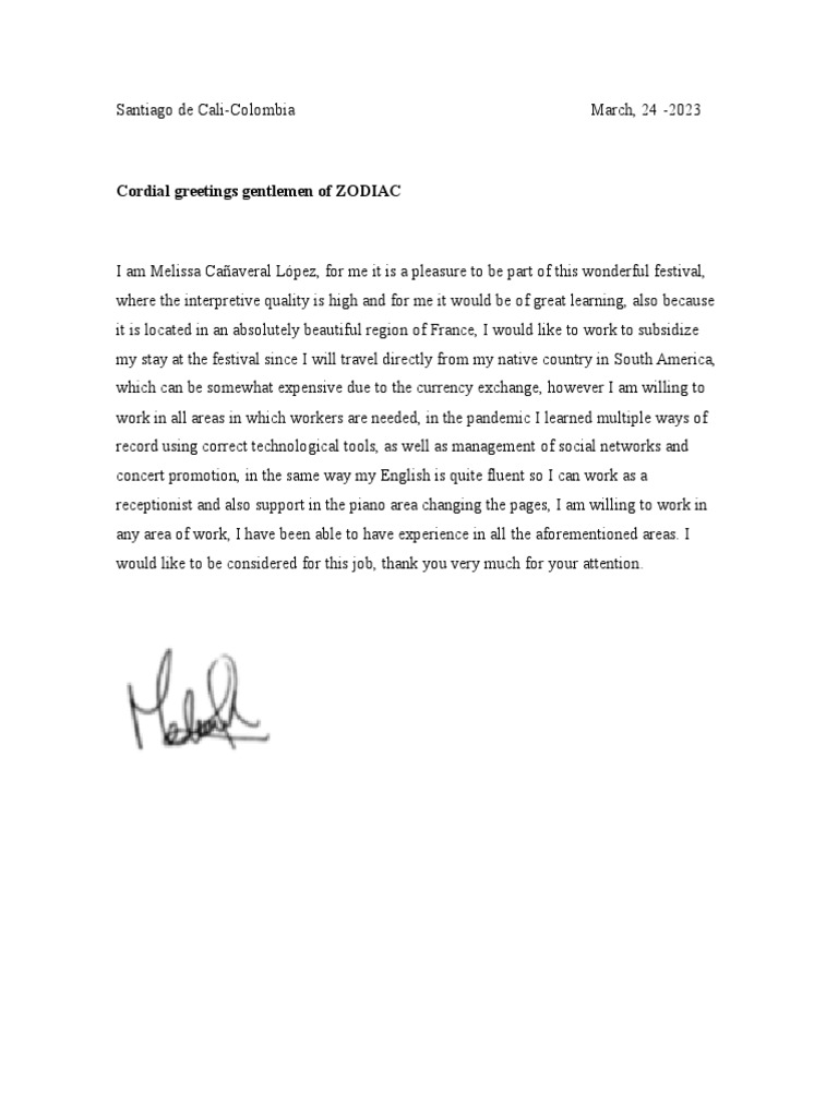 Festival Work Opportunity Request | PDF | Social Science | Foreign ...