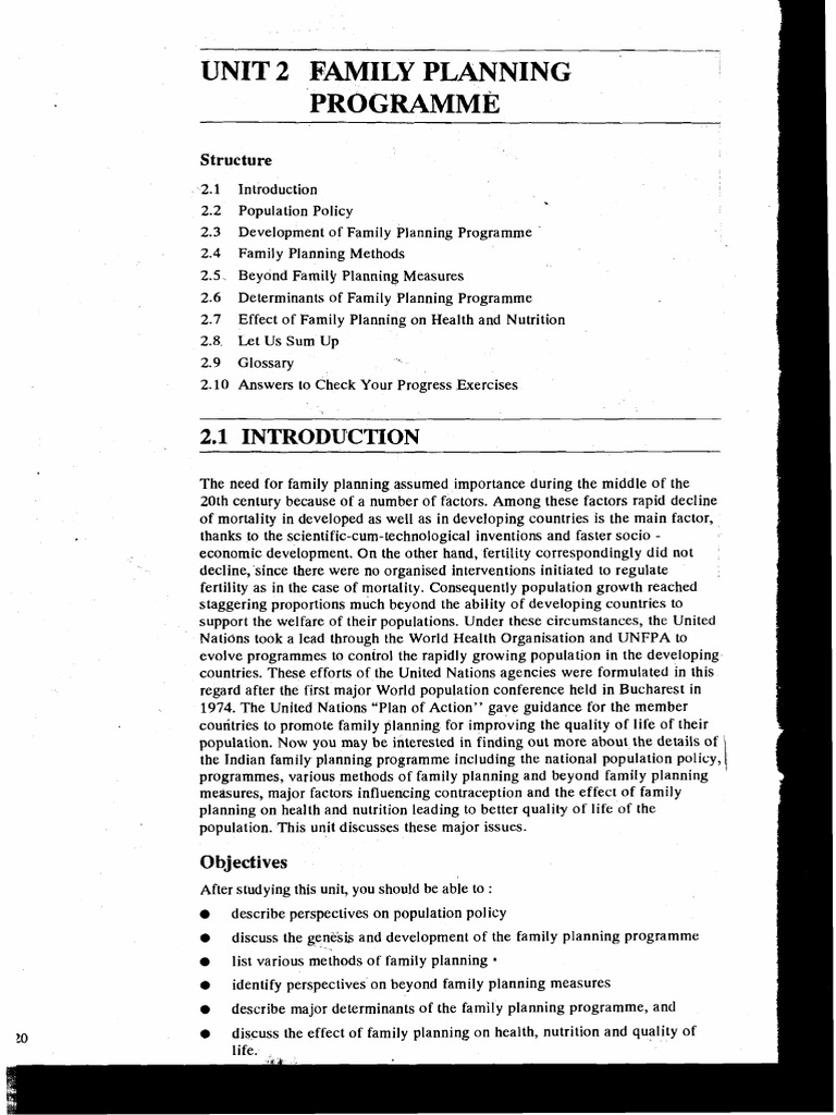 Family Planning Programme PDF | PDF | Birth Control | Family Planning
