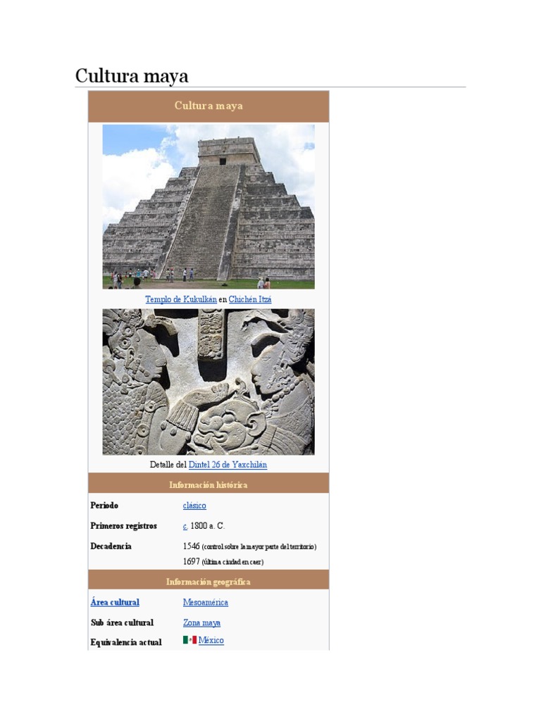Cultura Maya | PDF | Civilización maya | Chiapas