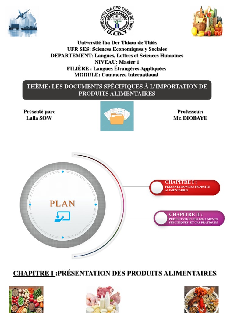 Importation de Produits Alimentaires: Documents Essentiels | PDF ...
