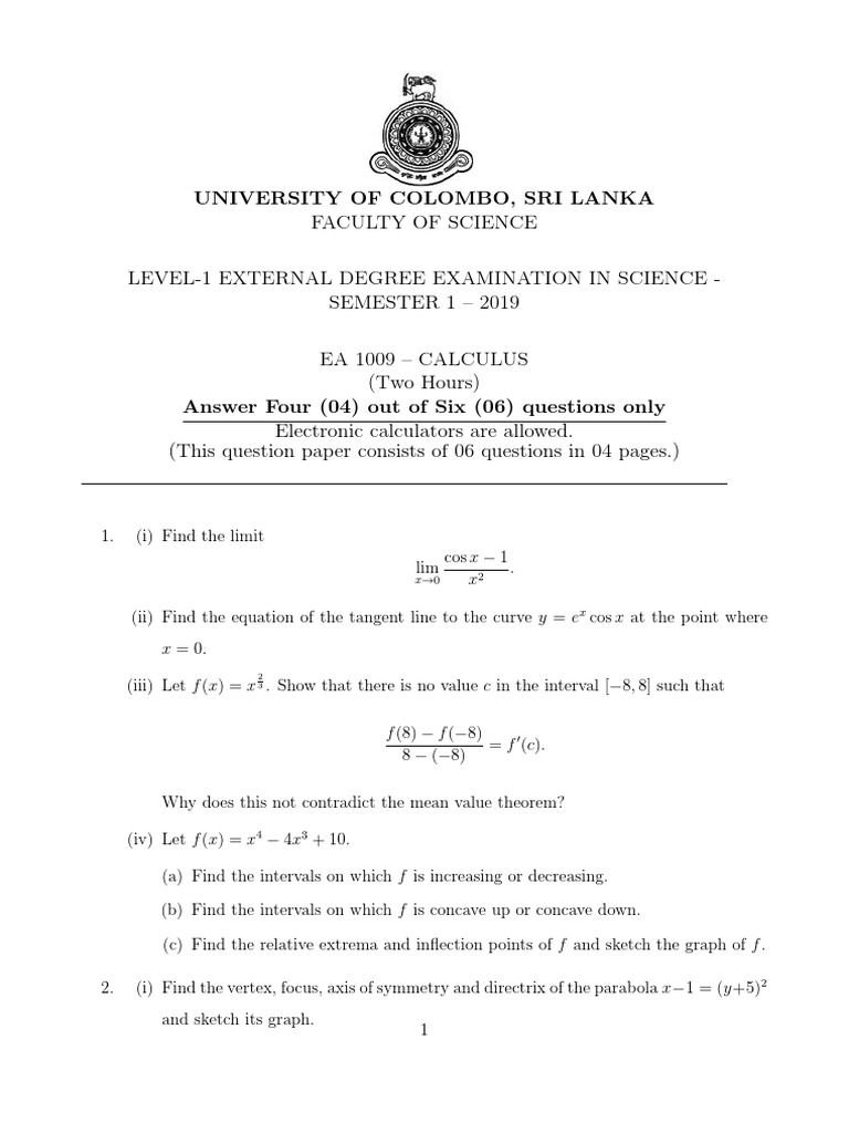 EA 1009 - 2019 Past Paper | PDF | Geometry | Mathematical Objects