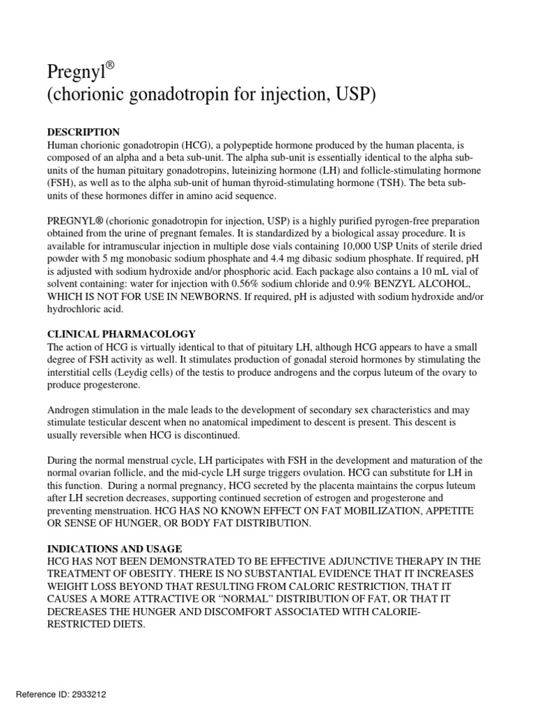 Pregnyl | PDF | Human Chorionic Gonadotropin | Luteinizing Hormone