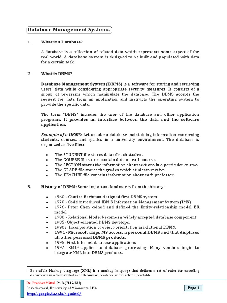 Database Managment Notes | PDF | Databases | Relational Database Database Managment Notes | PDF | Databases | Relational Database