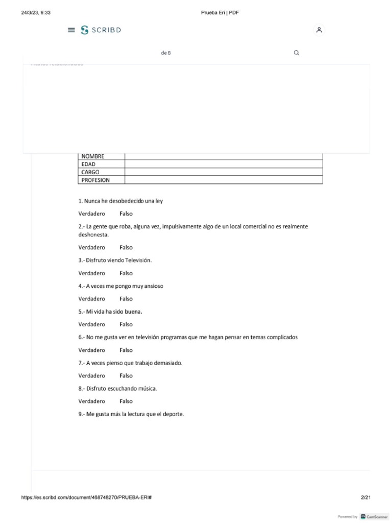 Prueba Eri - PDF | PDF