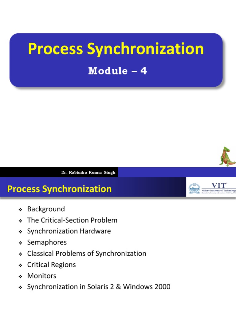 Module 4.1 Process Synchronization | PDF