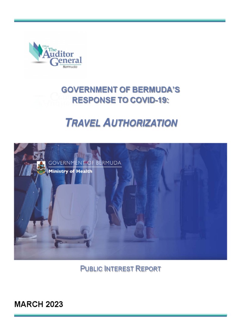 Govt of Bermuda Response to COVID-19 -Travel Authorization - Report ...