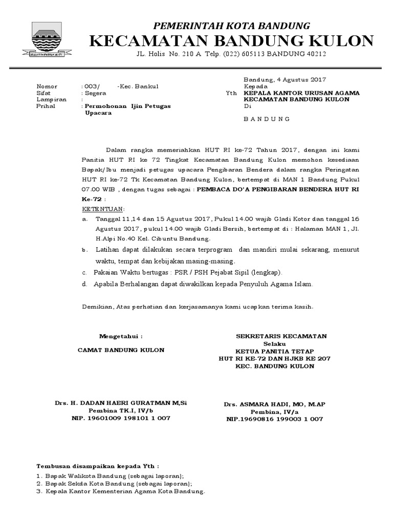 Ijin Petugas Pembaca DOA | PDF