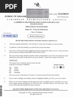 CSEC POB Paper 1 May/June 2024 Insights | PDF | Taxes | Subsidy