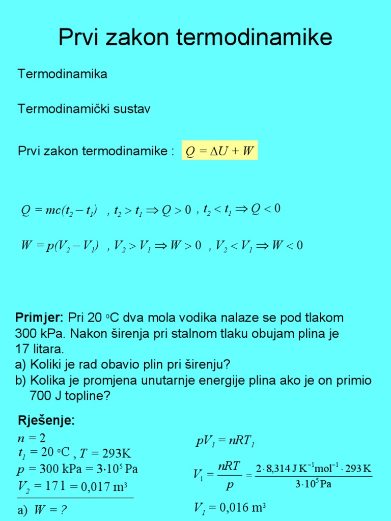 16 Prvi Zakon Termodinamike | PDF