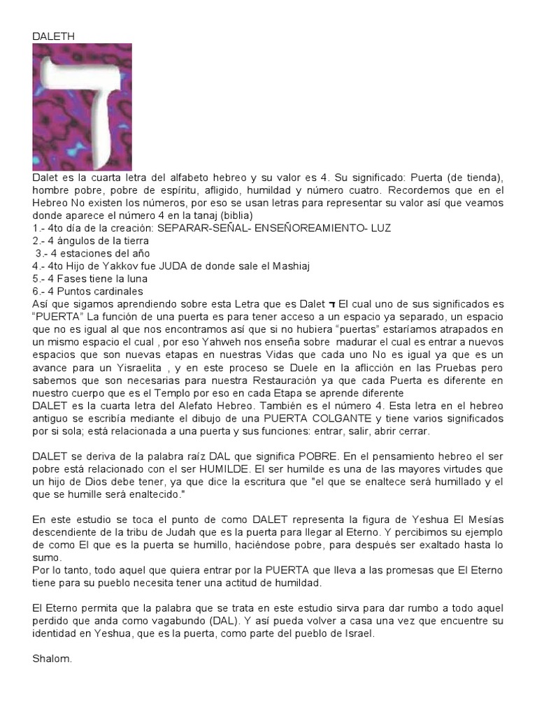4 Daleth | PDF | Jesús | Alma