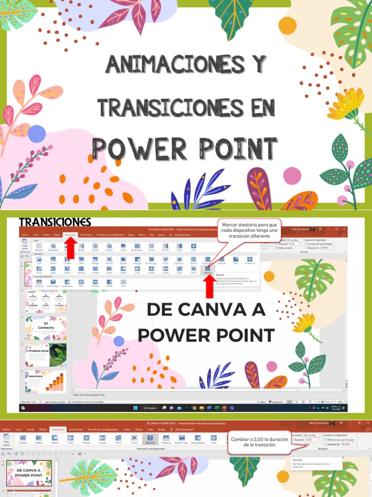 Animaciones y Transiciones PowerPint | PDF