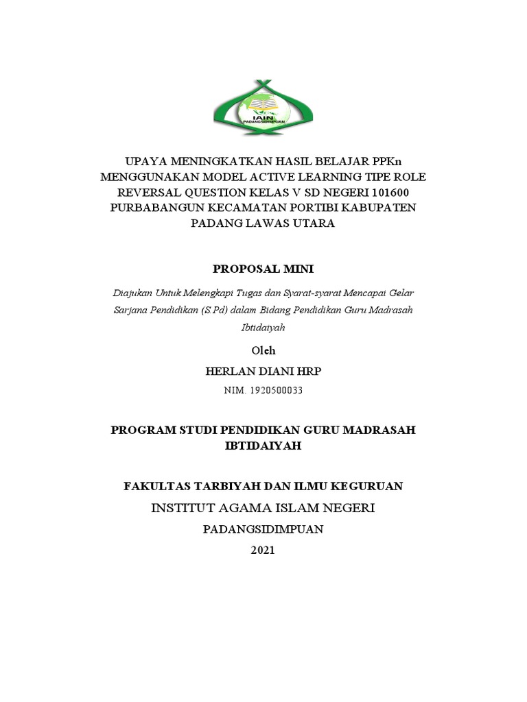 Proposal Mini Herlandiani09 | PDF