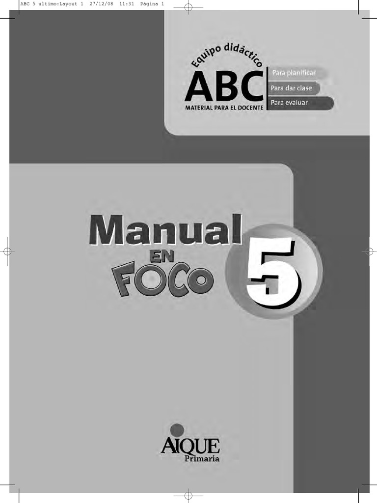 Manual ABC 5 PDF | PDF | División (Matemáticas) | Aprendizaje