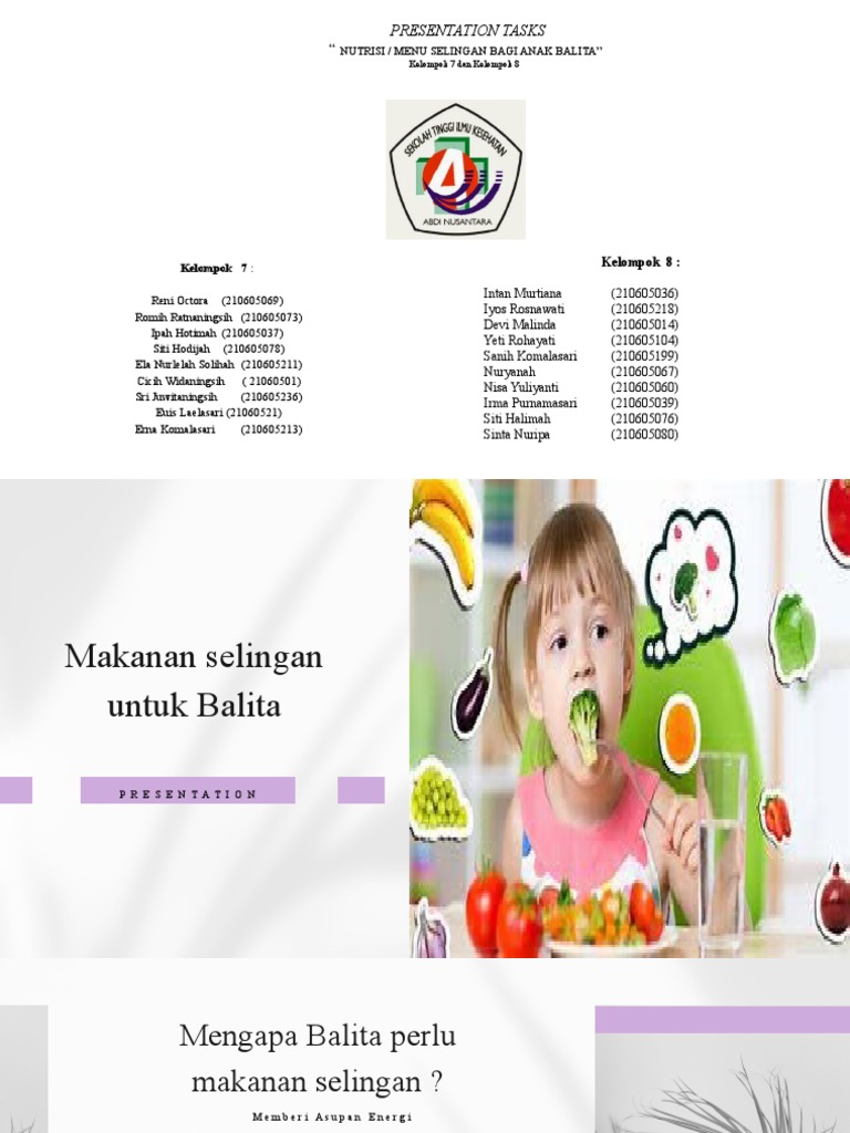 Menu Selingan Bergizi untuk Balita | PDF | Memasak, Makanan, & Anggur ...