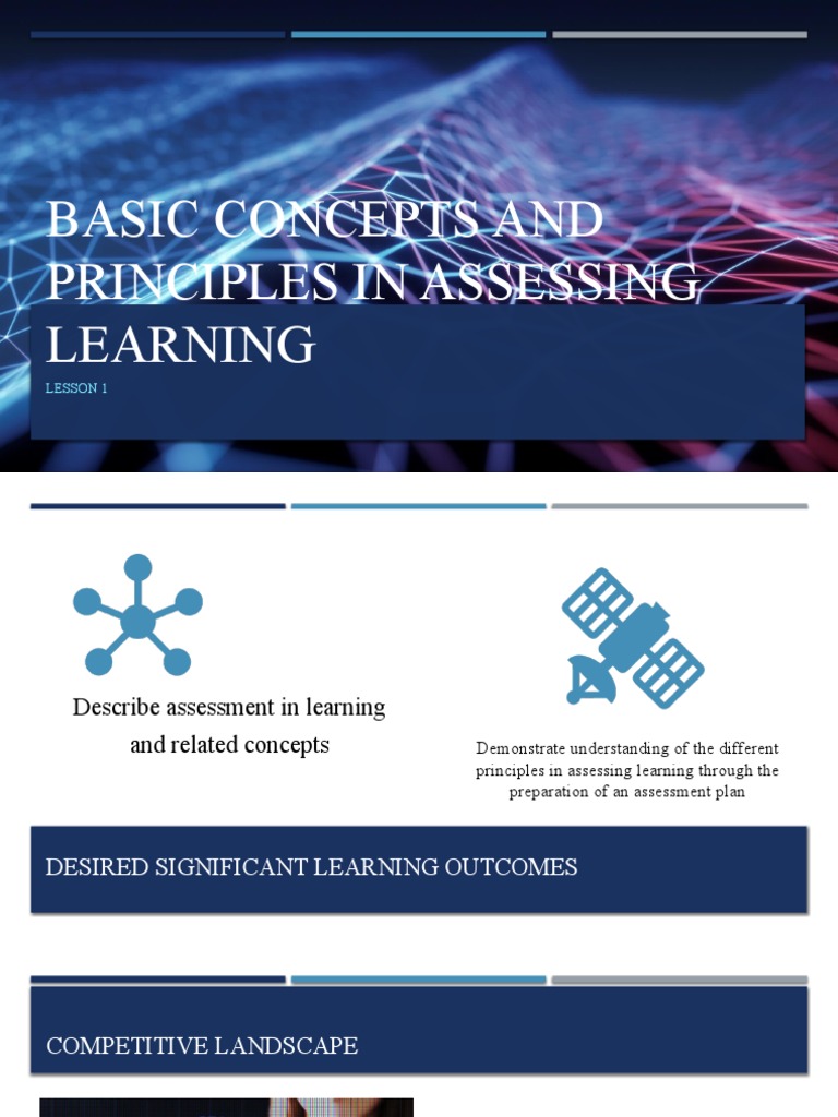 Lesson 1 Basic Concepts and Principles in Assessing Learning | PDF | Educational Assessment ...