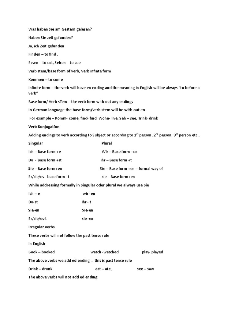 Verbs Conjugation | PDF | Grammatical Conjugation | Morphology
