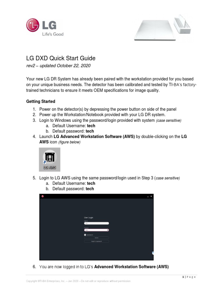 LG DXD Quick Start Guide - Order Entry - Rev2 Oct. 2020 | PDF ...