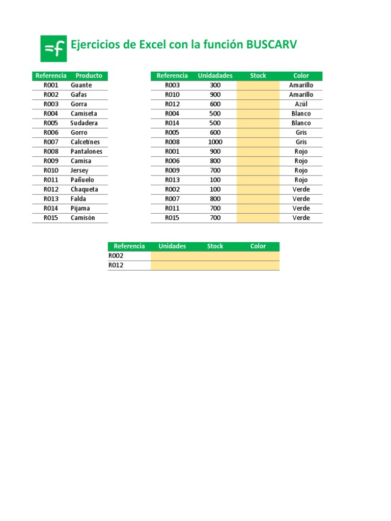 Ejercicio Función BUSCARV | PDF | Hojas de estilo en cascada | Arco iris