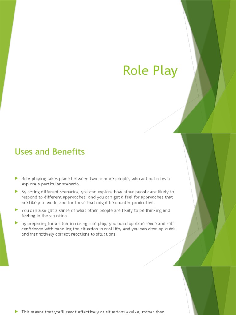 Role Play | Download Free PDF | Experience | Psychology