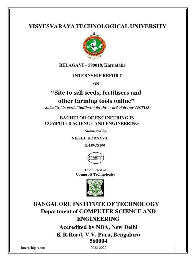 Agriculture Report Nikhil | PDF | Computers