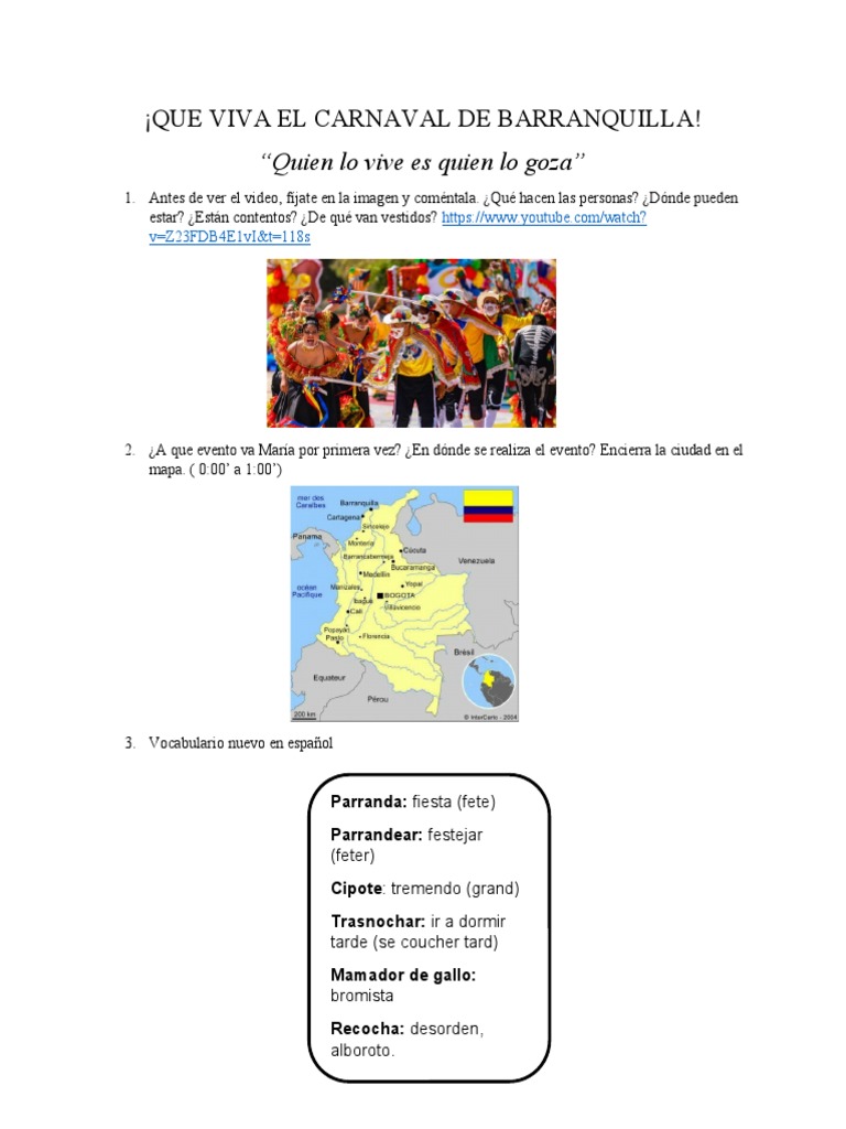 Carnaval de Barranquilla - Actividades e Ideas | PDF | Carnaval | Desfile