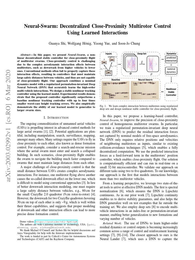 Neural Swarm Pdf Deep Learning Unmanned Aerial Vehicle