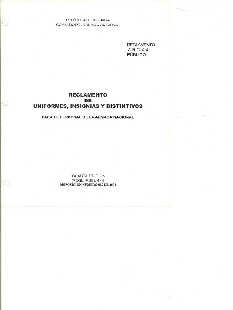 REGLAMENTO UNIFORMES ARC 2004 4ta ED - Compressed PDF | PDF
