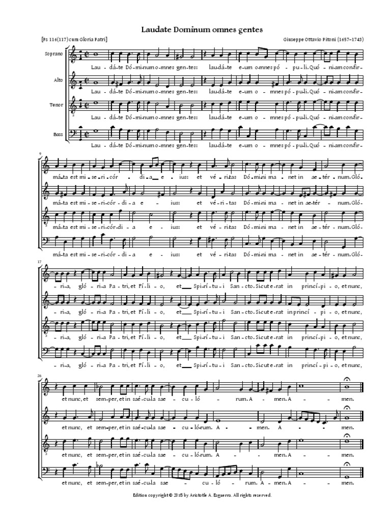Laudate Dominum Omnes - Pitoni | PDF