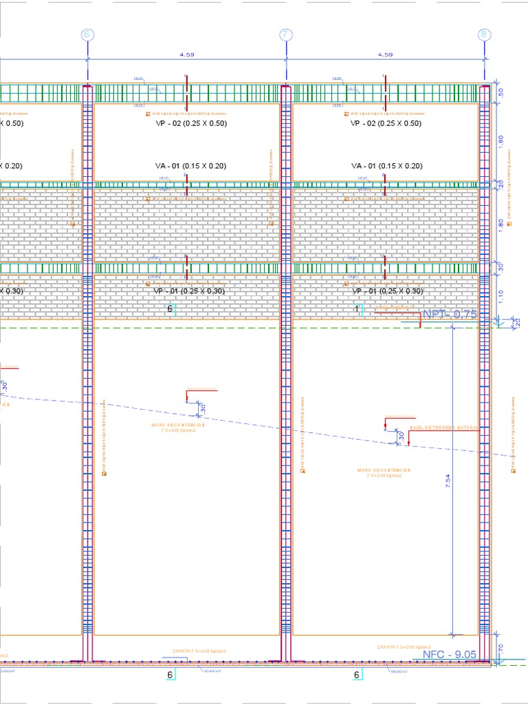 Diagram of a Plumbing System with Detailed Specifications for Pipe ...