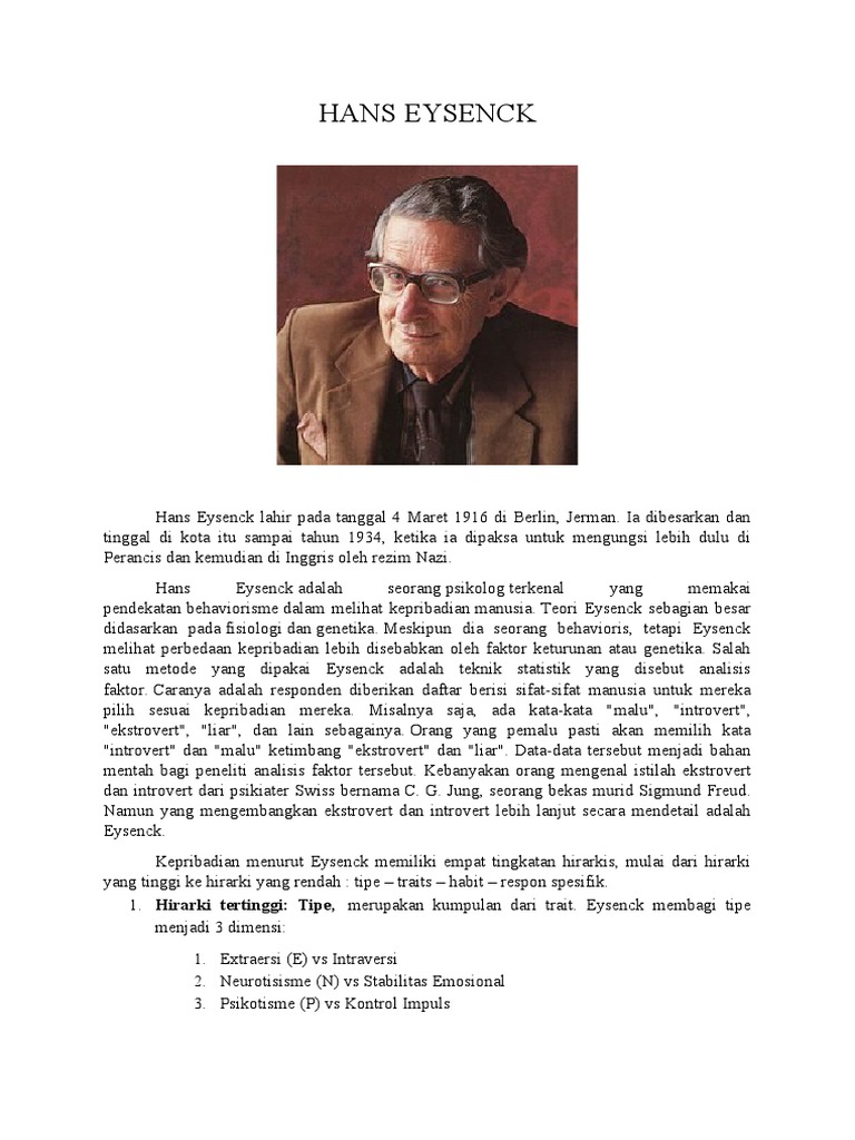 Hans Eysenck | PDF