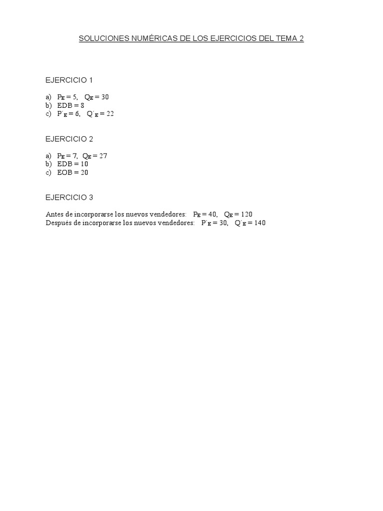 Soluciones Ejercicios Tema 2 PDF | PDF