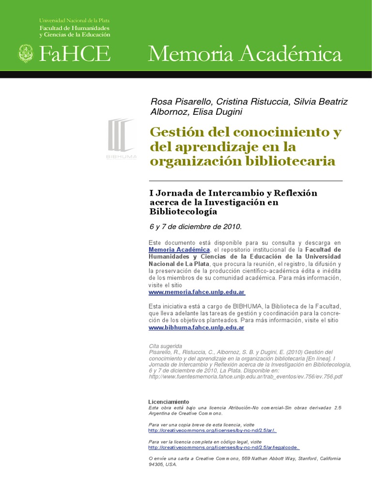 Gestión Del Conocimiento y Del Aprendizaje en La Organización PDF | Descargar gratis PDF ...