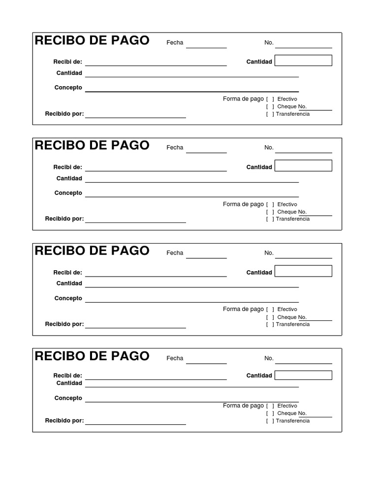 Formato Recibo de Pago | PDF