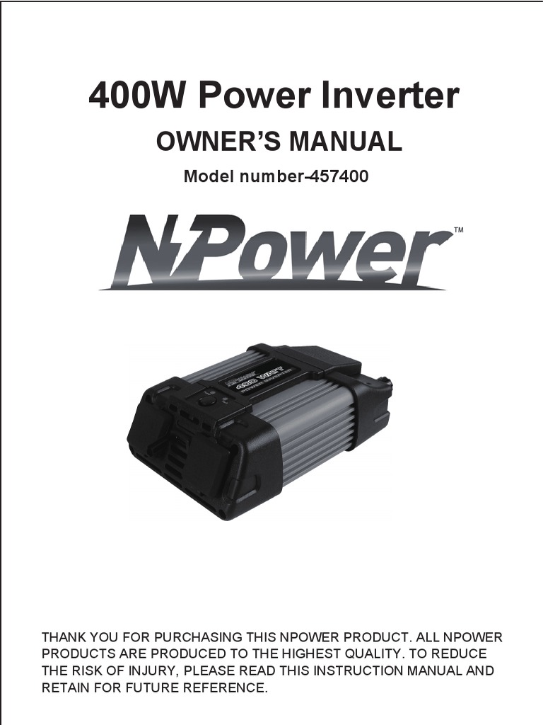 Manual - Inversor 400w Vot | PDF | Power Inverter | Electrical Connector