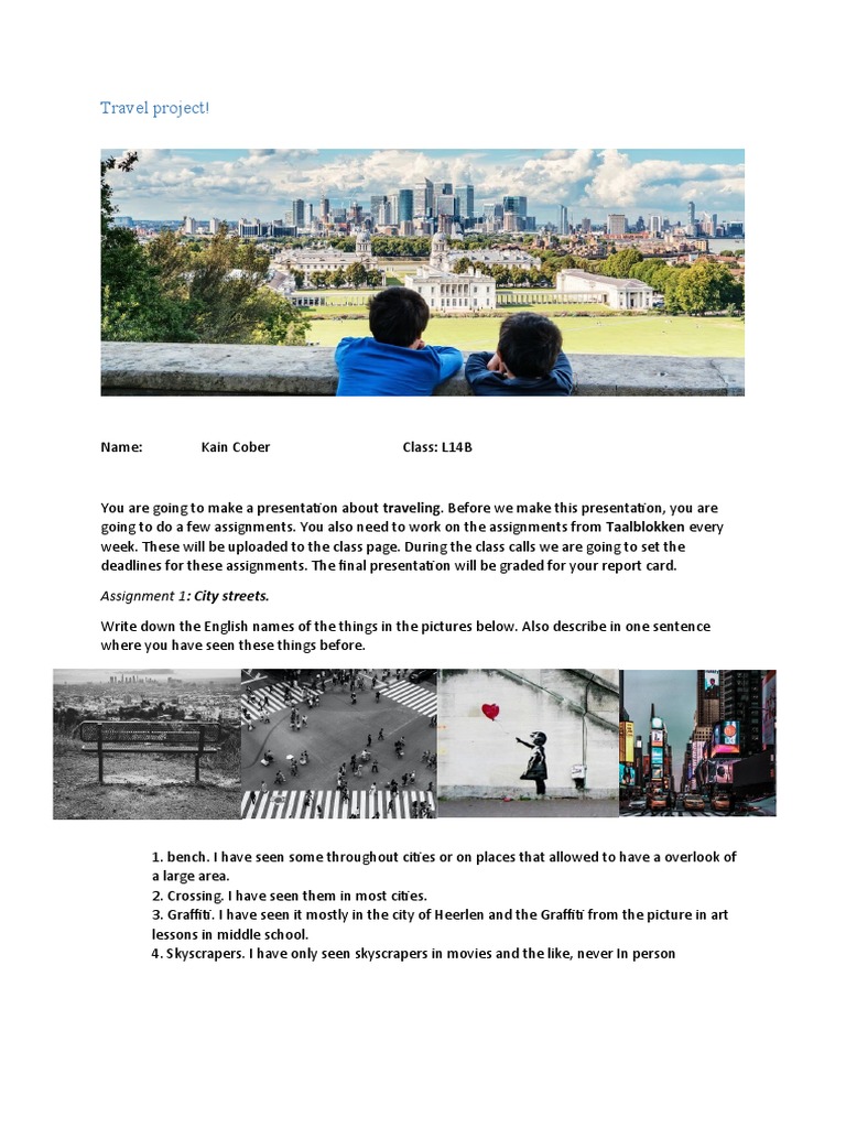 Travel Project Ingevuld | PDF