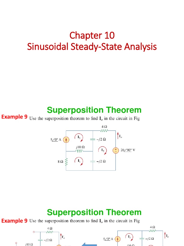 Chapter 10 Sinusoidal Steady State Analysis Superposition Theorem Pdf