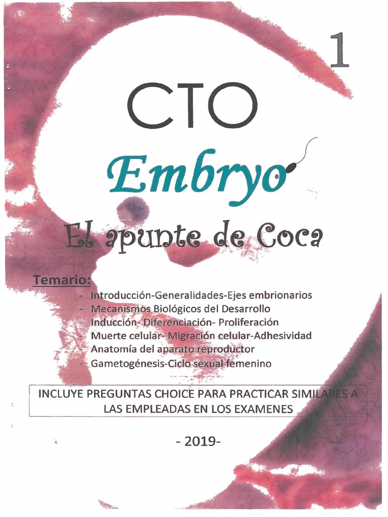 CTO Compilado Embrio PDF | PDF | Ovario | Biología Celular)