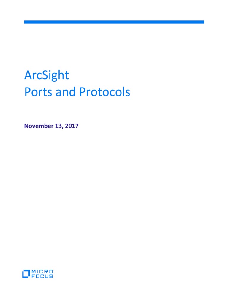 ArcSight Ports & Protocols Guide | PDF | Port (Computer Networking) | Transmission Control Protocol