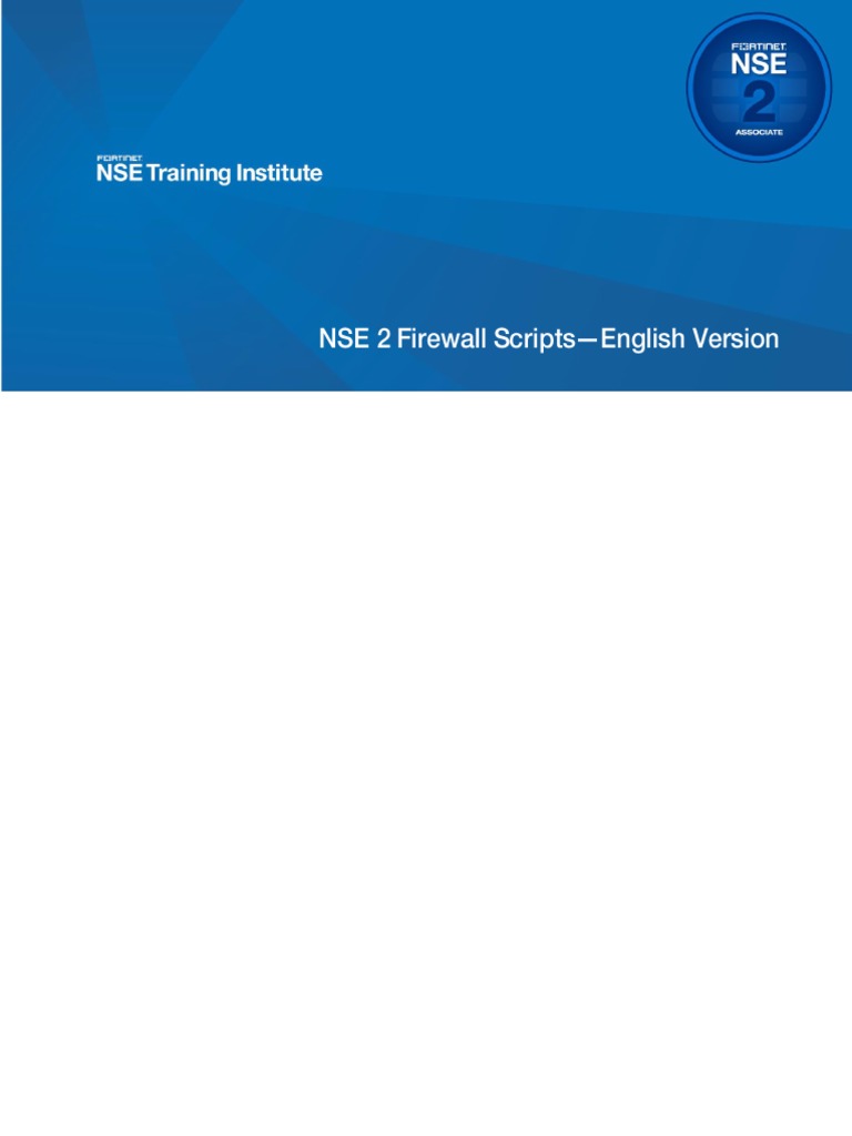 NSE 2 Firewall Script - EN | PDF | Firewall (Computing) | Computer Network