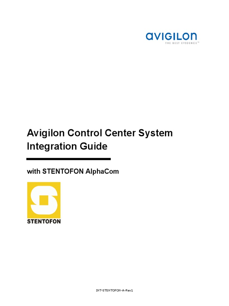 Avigilon Integration Guide Stentofon Alpha Com XE | PDF | Gateway ...