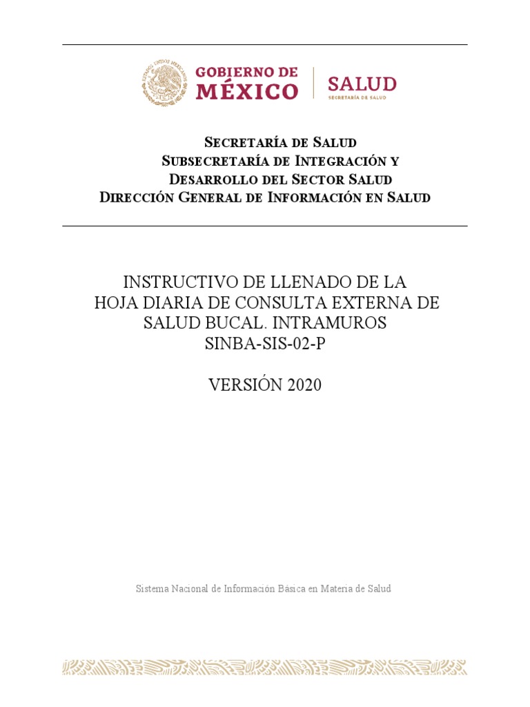 I Sinba-Sis-02-P 2020 | PDF | Hospital | Ciencias de la Salud