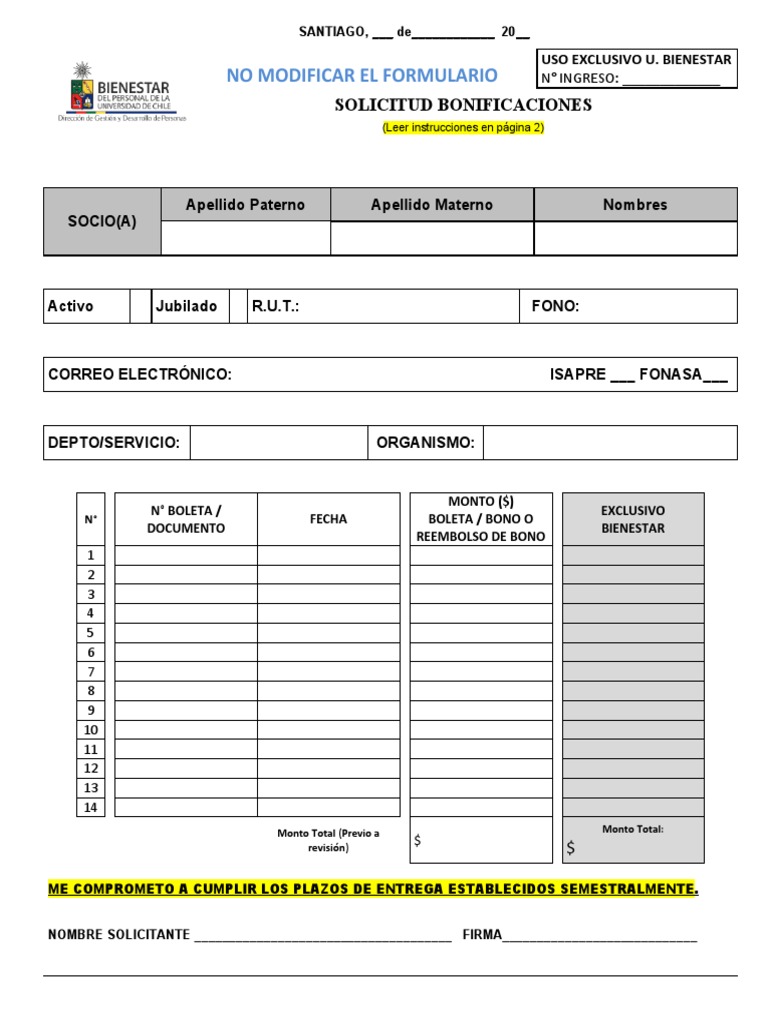 Formulario Solicitud Bonificació N - Vigente | PDF | Prescripción médica | Medicamentos con receta